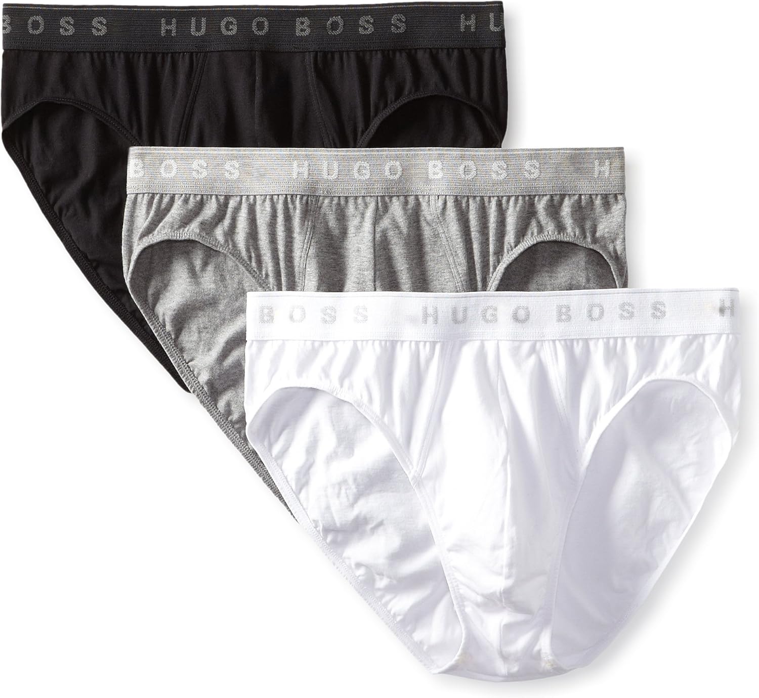 BOSS HUGO BOSS Men's Mini 3 Pack Assorted Mini Brief Set, White/Black ...
