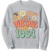 Amazon.com: Vintage 1964 Floral Hippie Groovy Daisy Flower 60th ...
