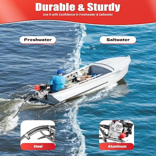 Sneak Boat Mud Motor Kit MUD-SKIPPER 2 Piece Shaft With 13.5 Long Tail ...