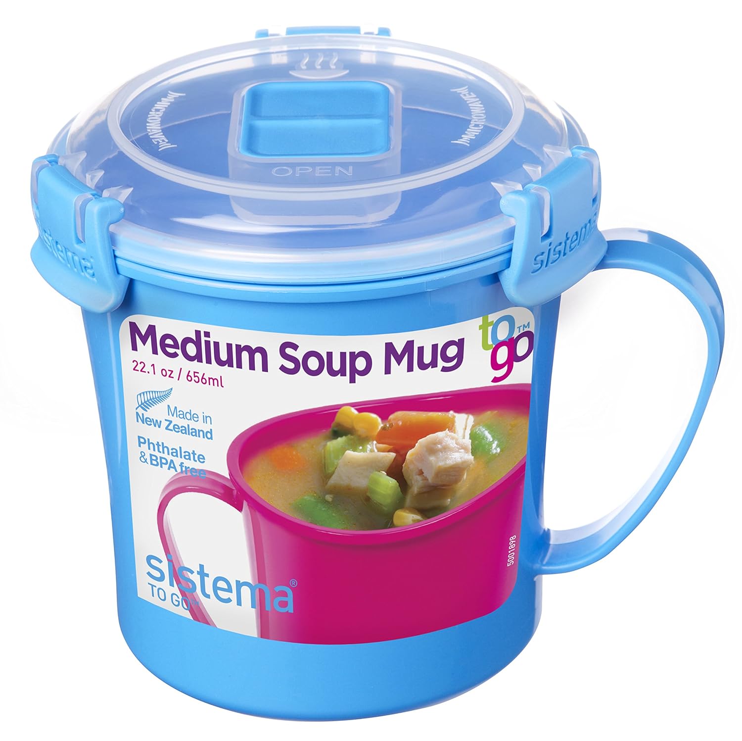 Sistema To Go Collection Microwave Soup Mug 22 Oz Blue New Free Shipping sistema-to-go-collection-microwave-soup-mug-22-oz-blue-new-free-shipping
