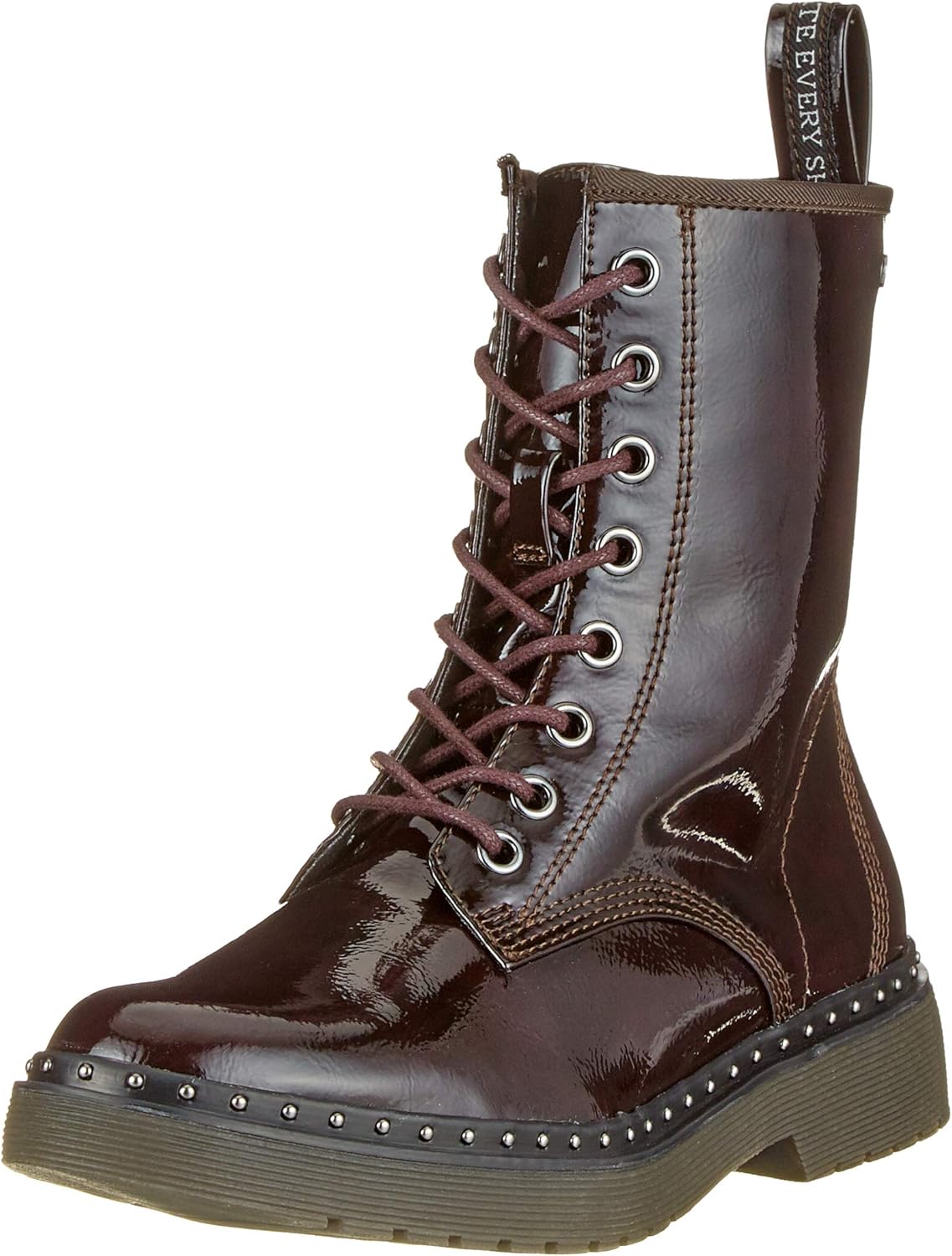 Tamaris Damen 26298-31 Combat Boots, Rot (Bordeaux Pat. 580), 37 EU ...