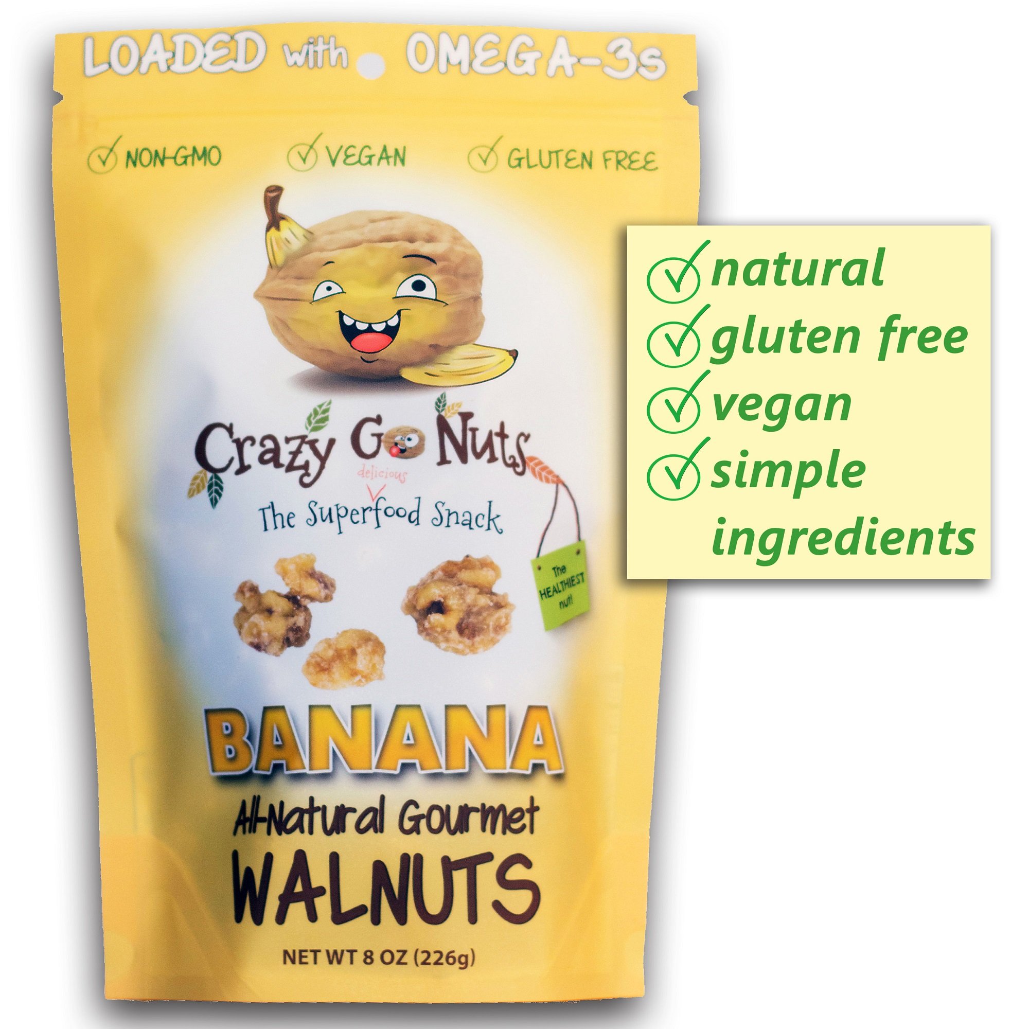 Crazy Go Nuts Flavored Walnuts & Healthy Snacks: Gluten Free, Vegan ...