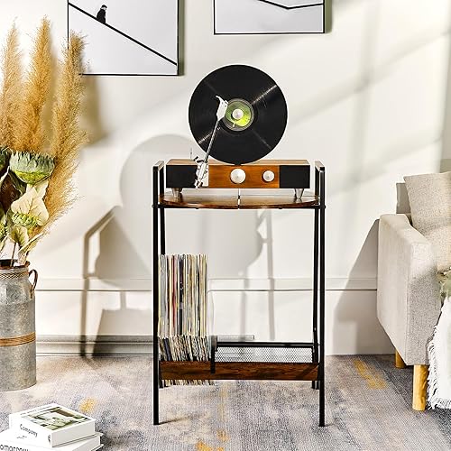 MAWEW Record Player Stand, Turntable Stand, Record Player Table, Record Player Stand Vintage ...