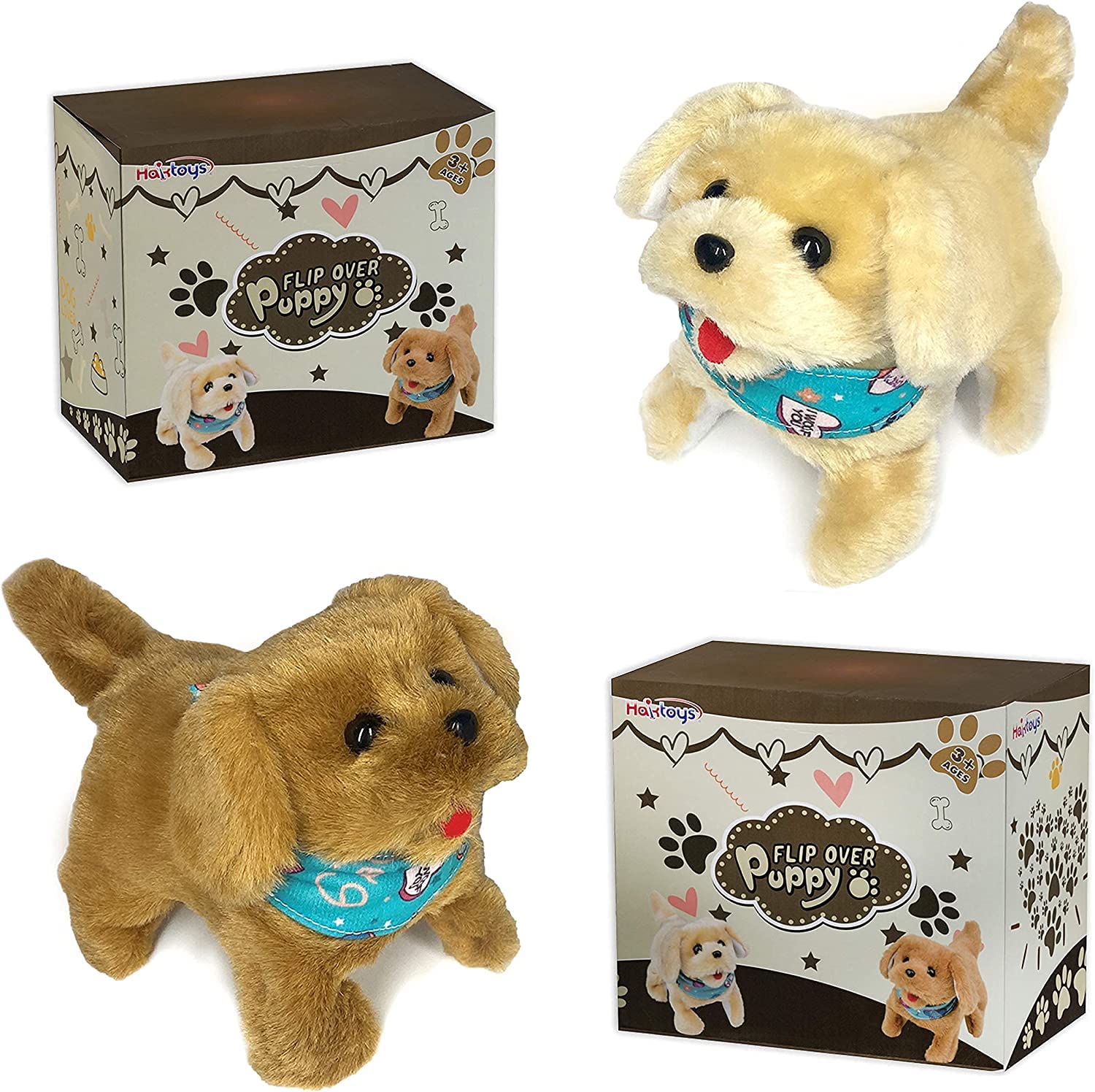 Mua Battery Operated Flip Over Puppy – Interactive Plush Dog That Walks ...