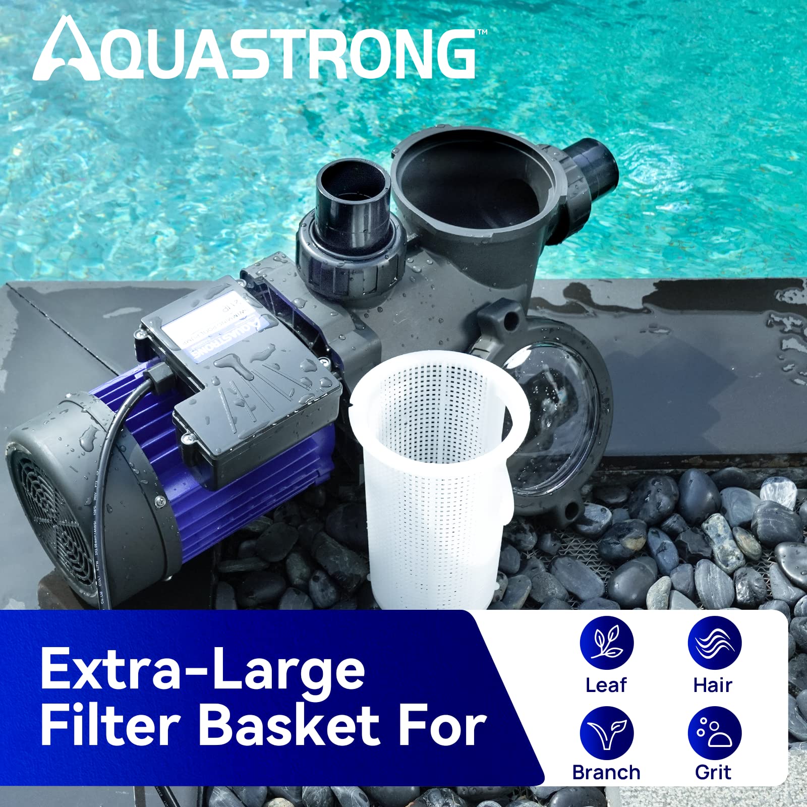Mua AQUASTRONG In/Above Ground Pool Pump, 3HP Single Speed, 115V ...