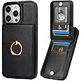 Amazon.com: KIHUWEY for iPhone 15 Pro Max Case Wallet with Credit Card Holder, 360° Rotation ...