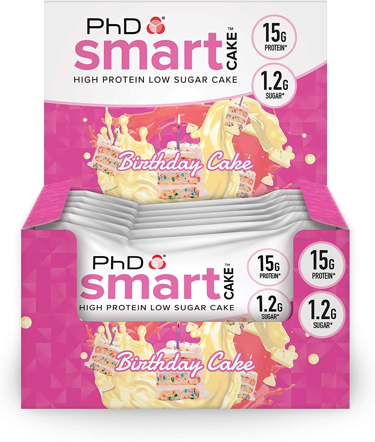 PhD Smart Cake-High Protein, low sugar chocolate covered baked snack ...