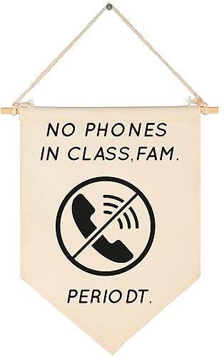 No Phones in Class- Funny Classroom Rules Banner-Teen Teenager-Slang ...