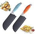 Amazon.com: Lccowot 2PCS Crinkle Cut Knife, Crinkle Cutter for Veggies ...