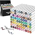 Amazon.com : WELLOKB Alcohol Markers, 80 Colors Dual Tip Blender Art ...