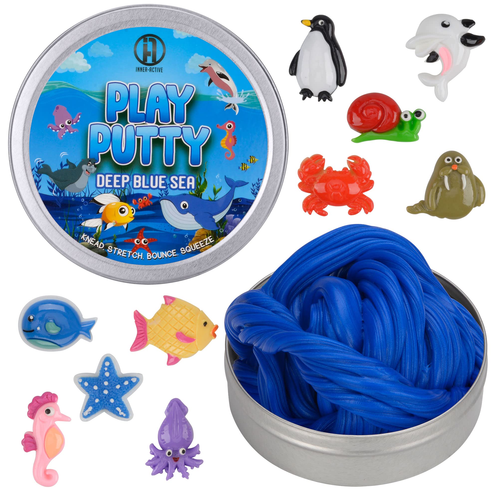 INNER-ACTIVE Play Putty Therapy Putty for Kids with Charms Deep Blue ...