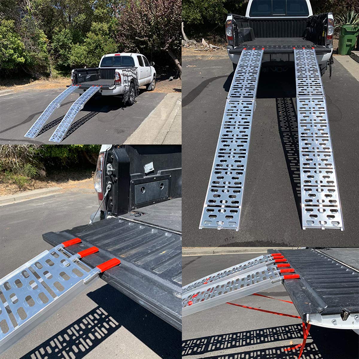 VENDAV ATV Ramps for Pickup Trucks 7.5 FT Aluminum Portable Ramps 1500 ...