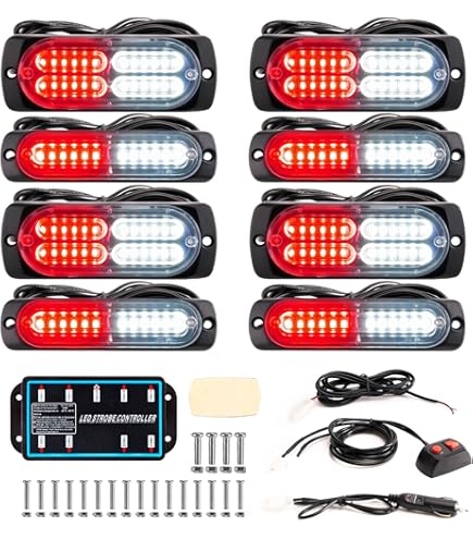 Red White Emergency Strobe Lights