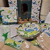 Amazon.com: Dinosaur Party Supplies Set – Dinosaur Birthday Party ...