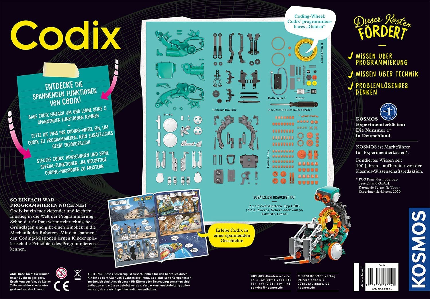 Mua Kosmos Codix-Dein Mechanical Coding-Robot, Experiment Box trên Amazon Đức chính hãng 2025 | Fado