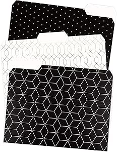 Amazon.com: U Brands Modern Classic Fashion File Folders, 1/3 Cut ...