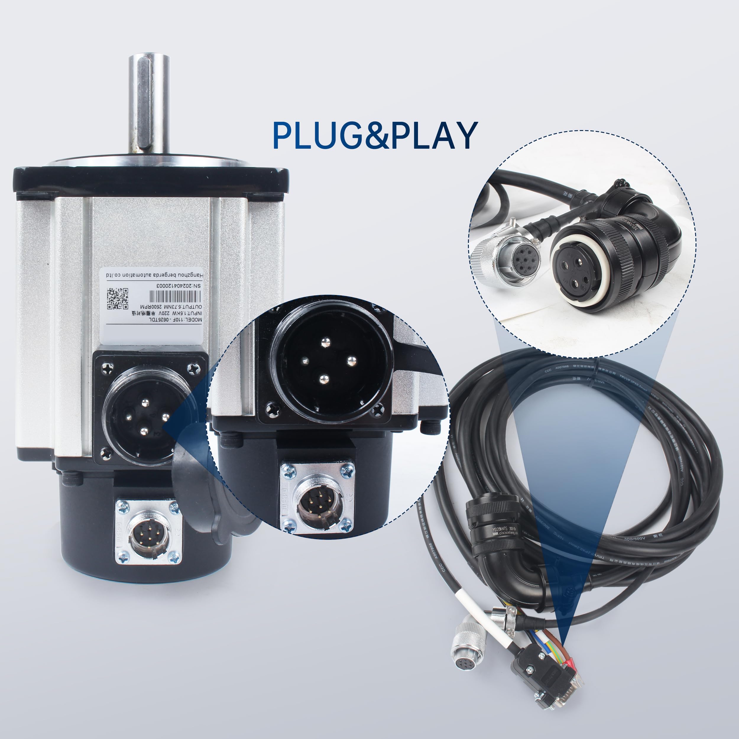 Mua CNCTOPBAOS 1800W 1.8KW 220V AC Servo Motor with Driver Controller ...