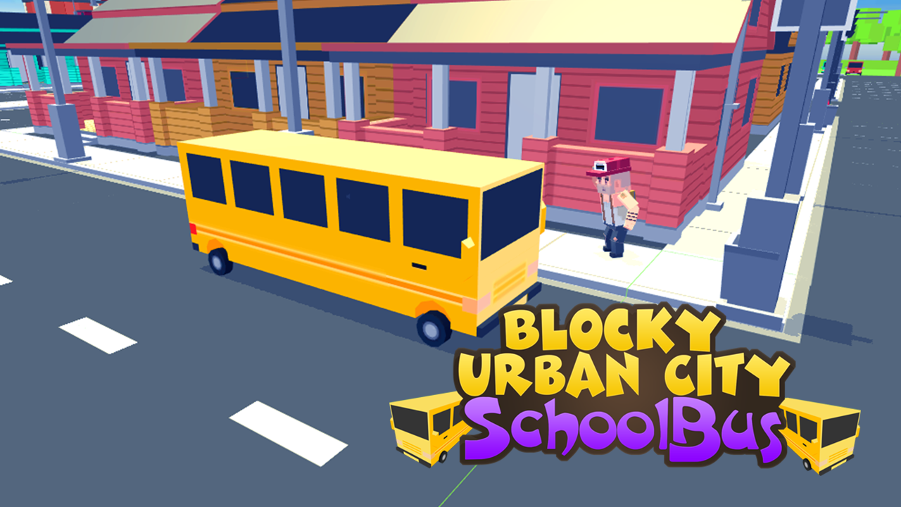 Blocky City School Bus Driver Simulator Game: Transport Students In ...