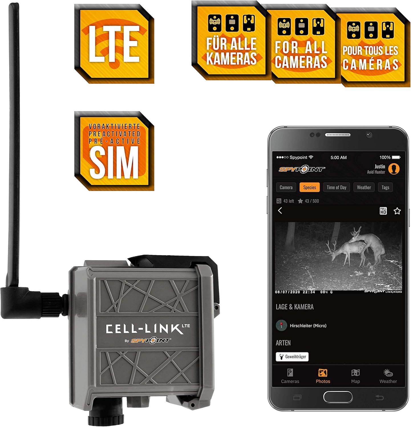 Spypoint Cell-Link Universal-Mobilfunk-Adapter/Datenband für Wildkamera ...