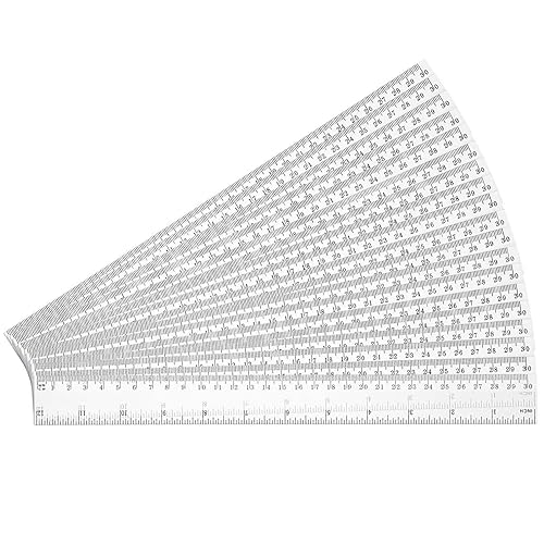 60 Pack Clear Plastic Ruler, 12 Inch Standard/Metric Rulers Straight ...