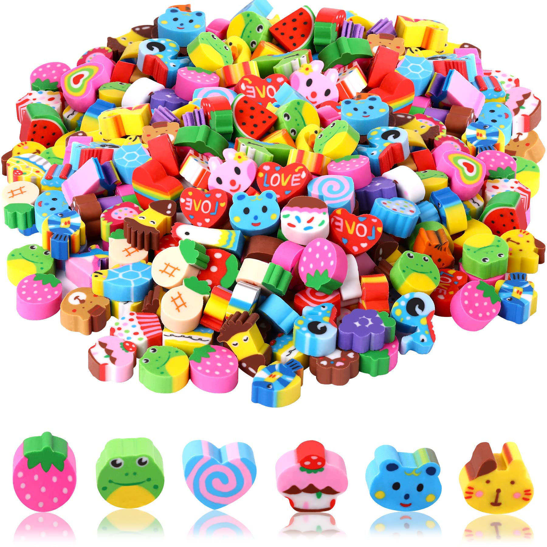 Mua JUNEBRUSHS 150 Pieces Mini Erasers for Kids Bulk, Novelty Animal ...