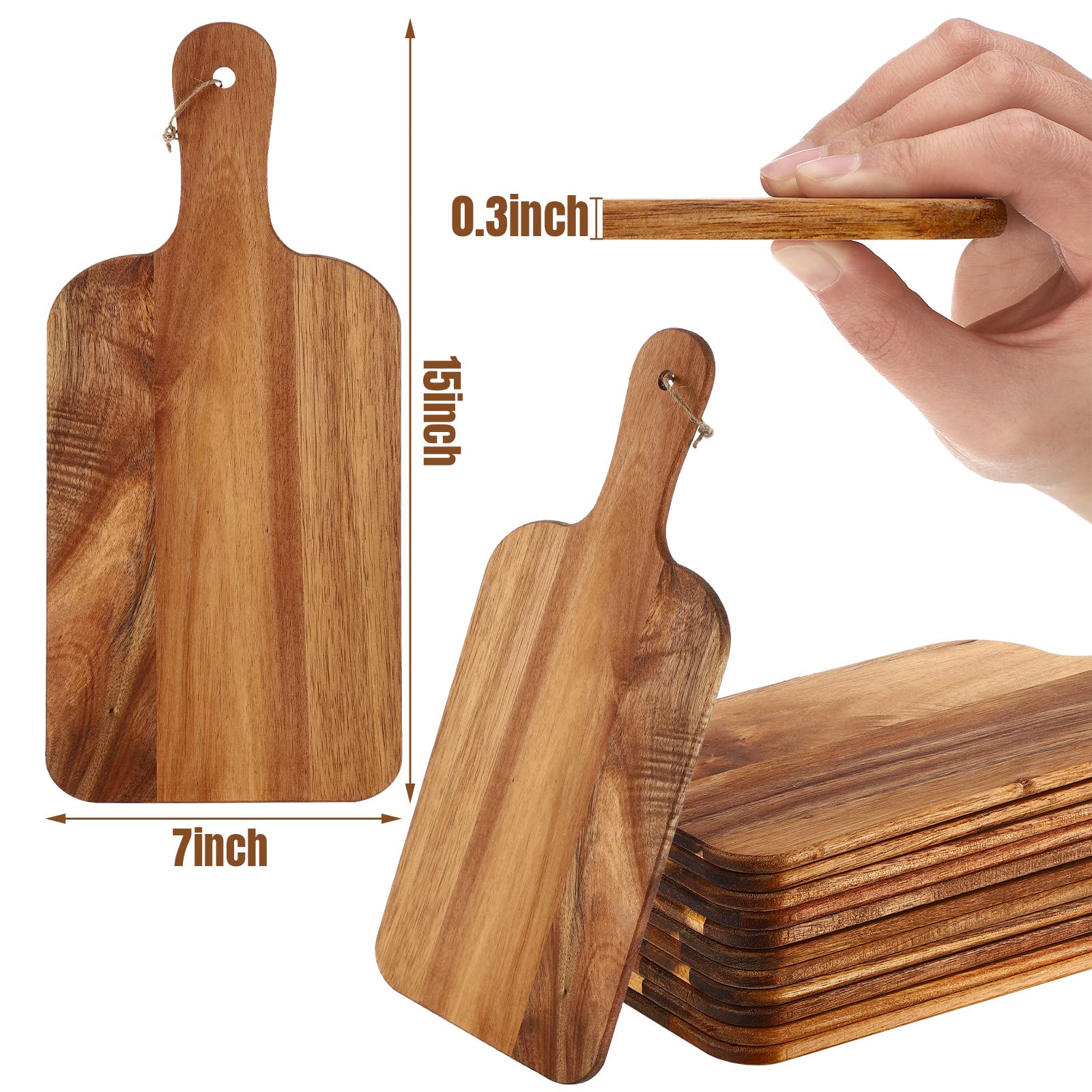 Mua 12 Packs Cutting Board Set Plain Chopping Board with Handles Large ...