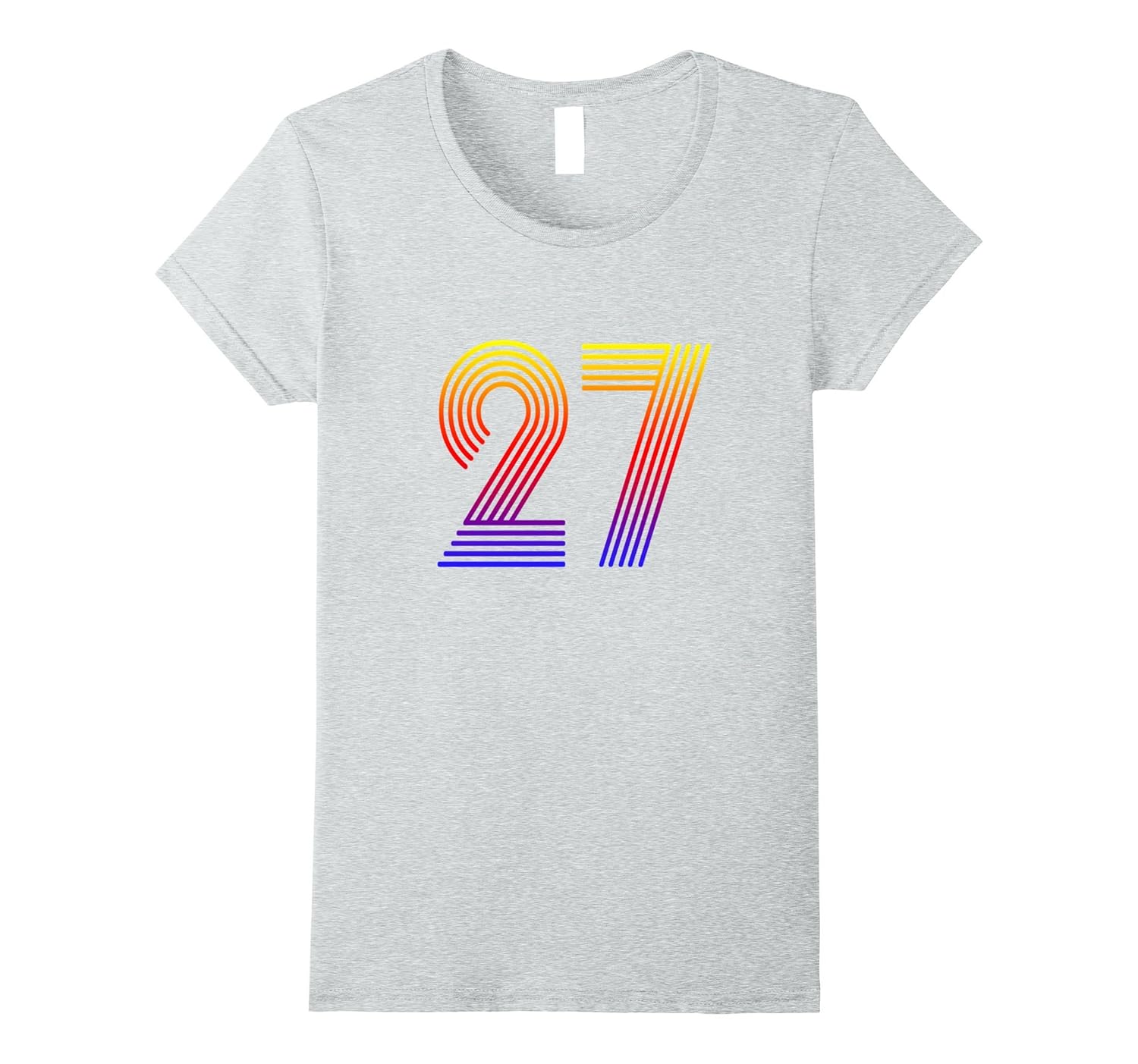 Cool Groovy Number 27 T Shirt Rainbow Color Disco-4LVS