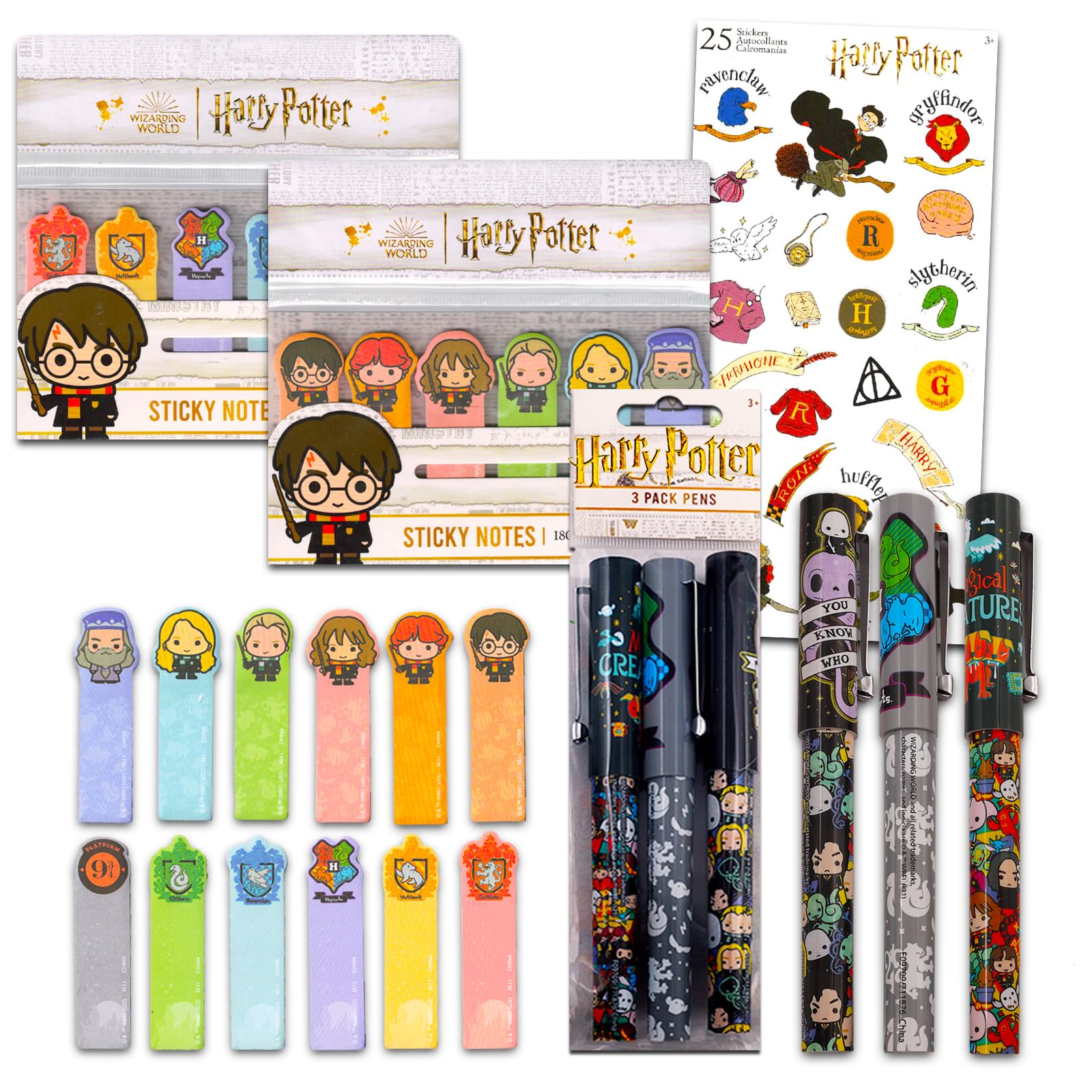 Harry Potter Sticky Note Set - Bundle with 360 Harry Potter Character ...