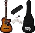 Intern INT-38C-SB-G Cutaway Right Handed Acoustic Guitar Kit (Sunburst ...