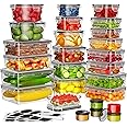 Amazon.com: KEMETHY 52 Pcs Larger Food Storage Containers with Lids ...