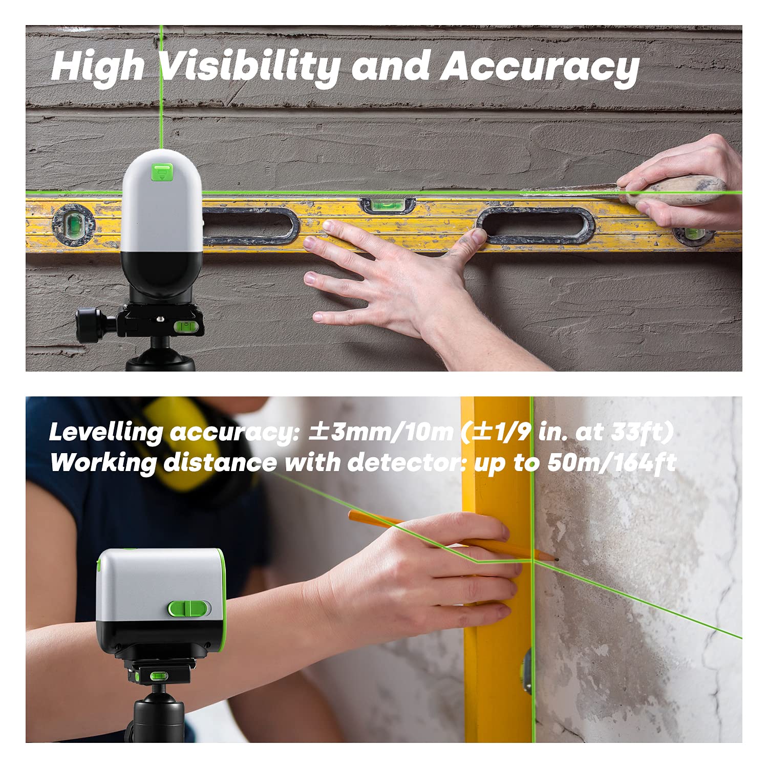 Mua Laser Level, ENVENTOR 164ft Green Self Leveling Laser Level USB ...