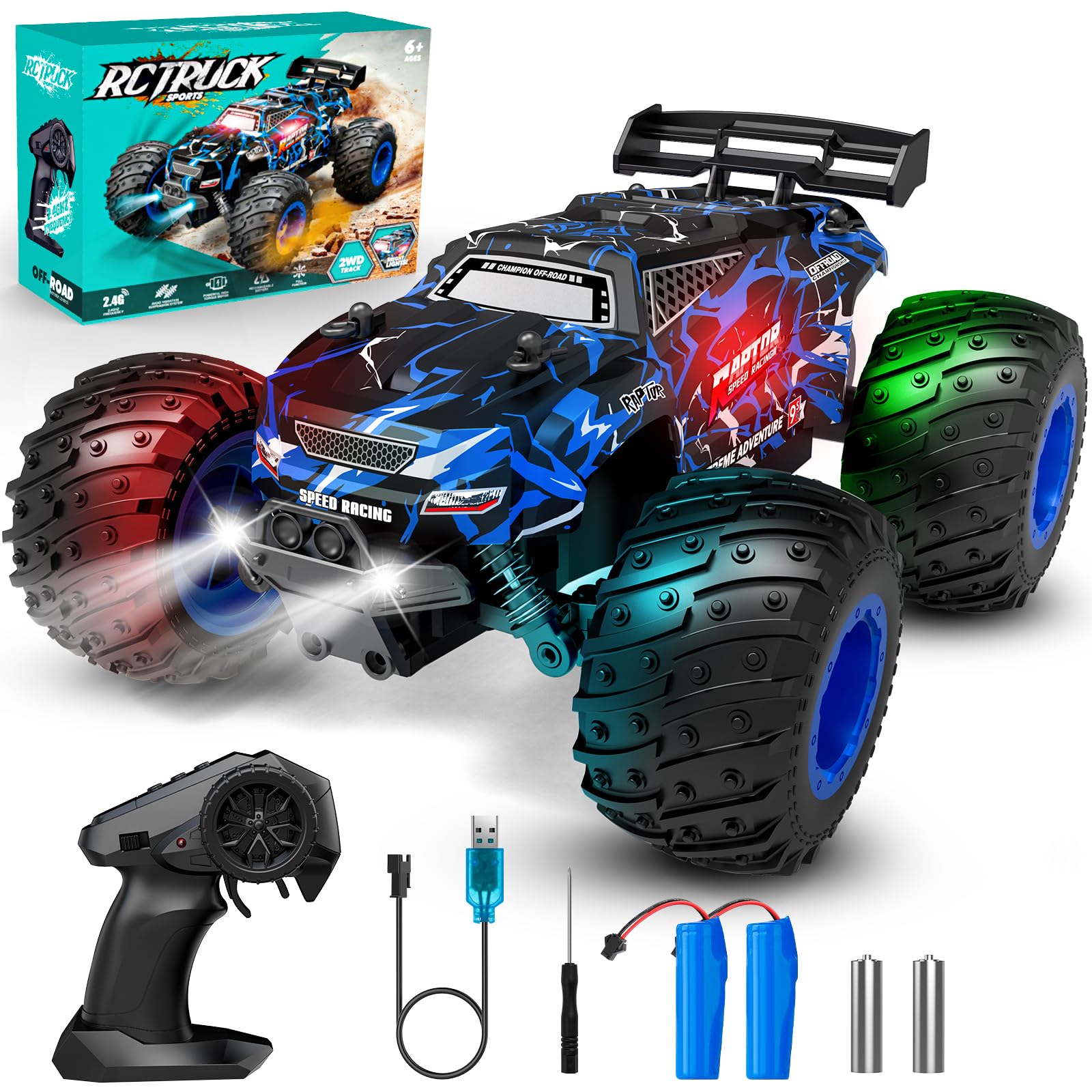 Rcjoyou Remote Control Car, 1:18, All-Terrain Remote Control Truck with ...