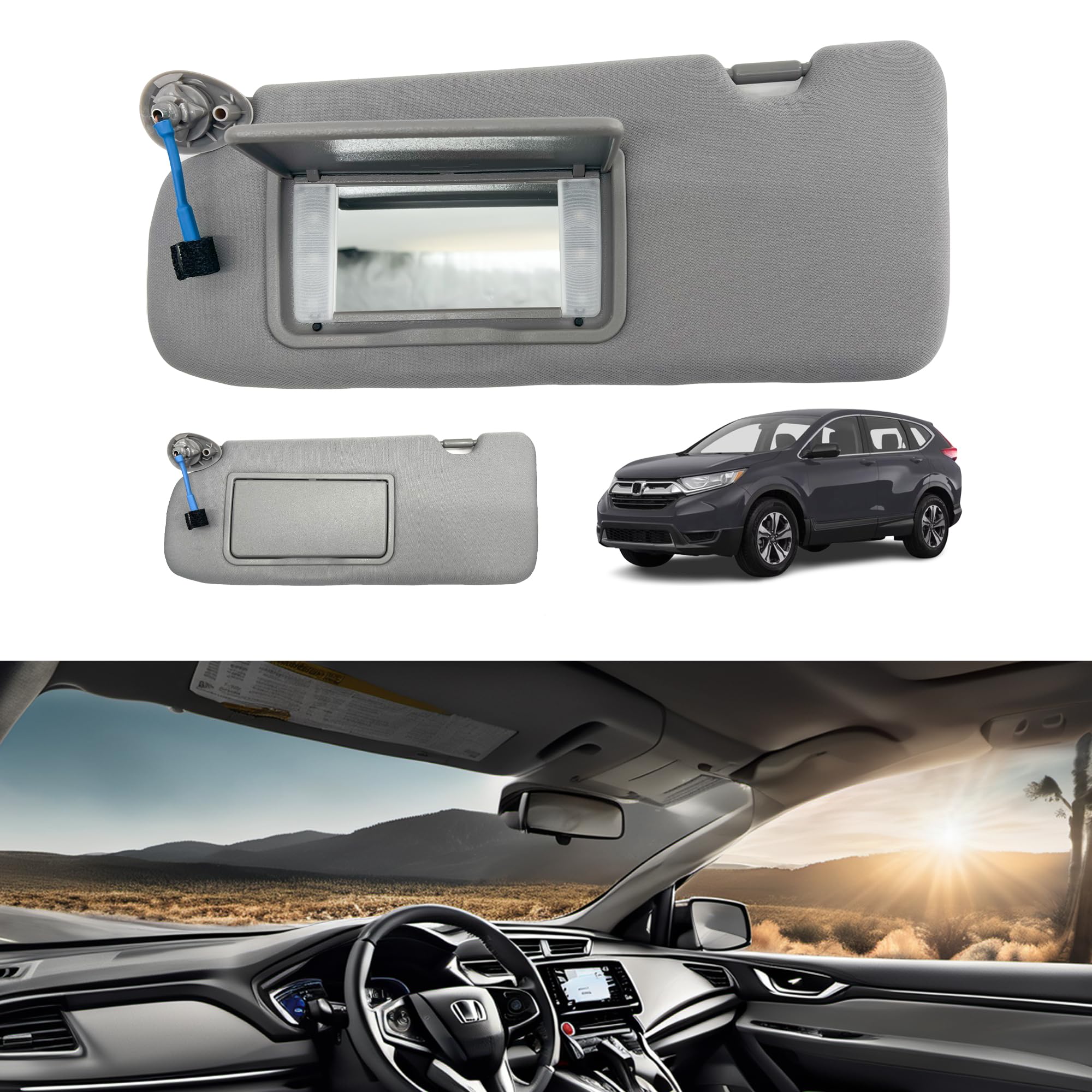 Zoewalk 83280-TLA-A01ZA Driver Beige Cashmere Ivory Sunvisor Assembly ...