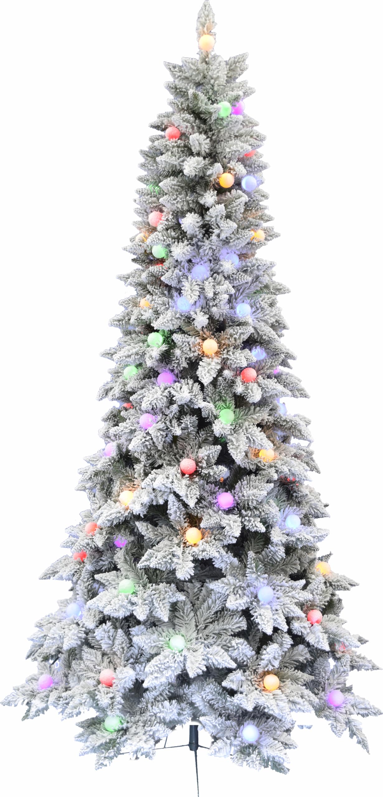 Fraser Hill Farm 7.5-Ft. Slim White Tail Pine Artificial Christmas Tree ...