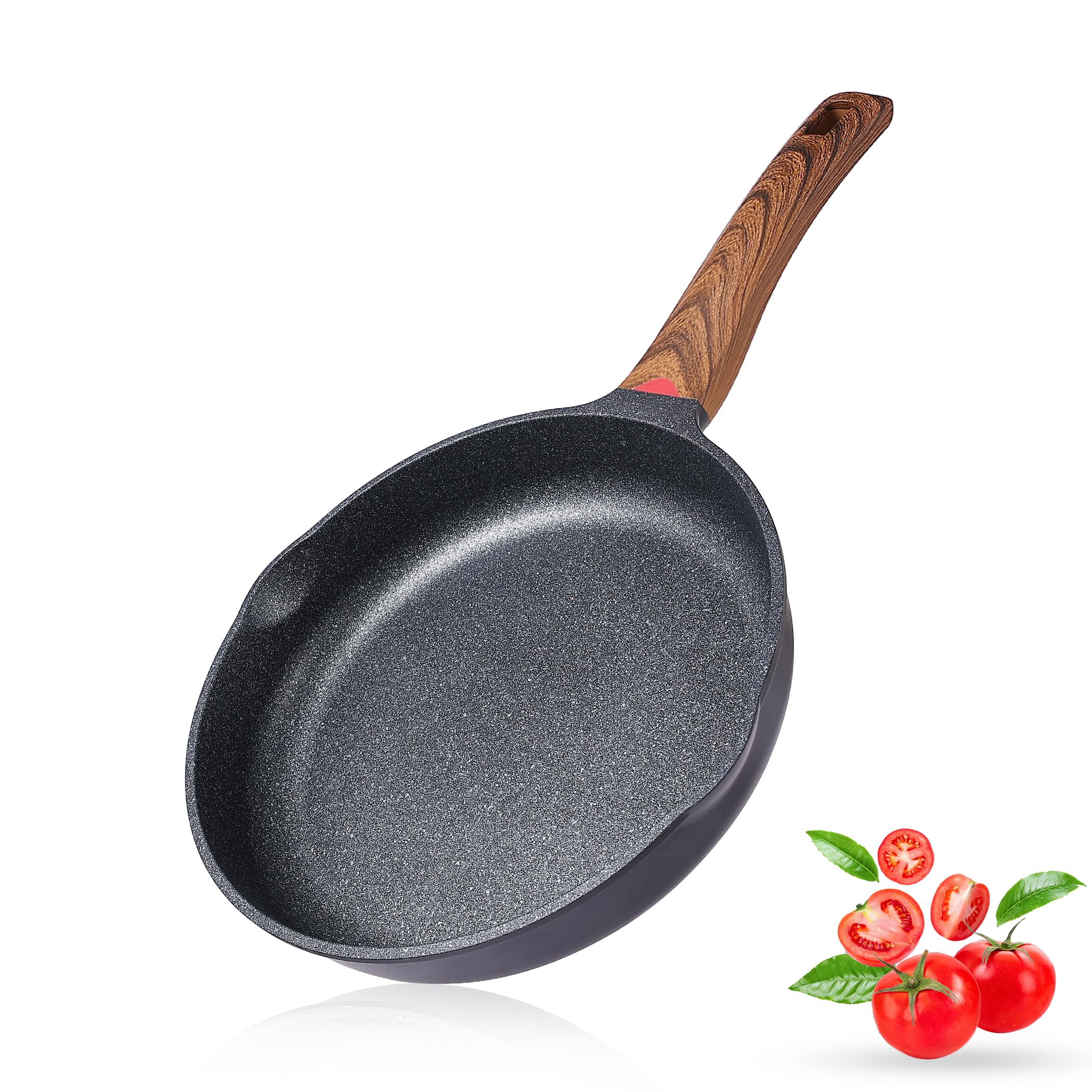 Vinchef Nonstick Frying Pan Anti Scratch,9.5 Inch Skillet Cast Aluminum ...