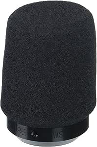 Shure A2WS-BLK Black Locking Foam Windscreen for 545 Series, SM57 ...
