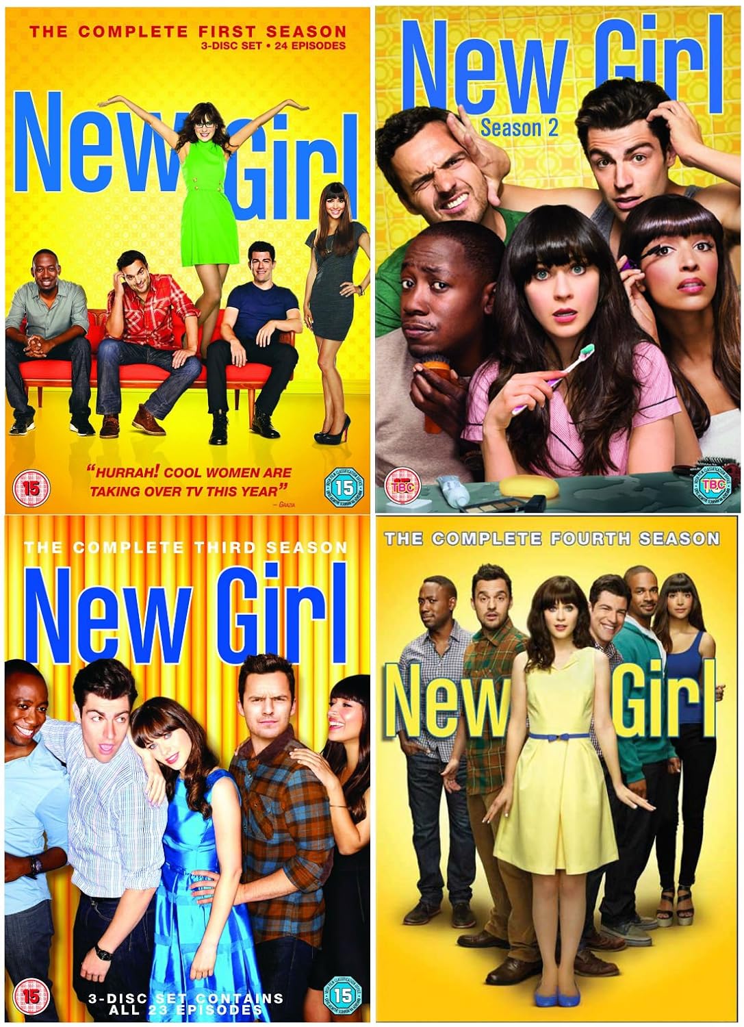 Amazon.com: New Girl Season 1-4 Complete DVD Collection - Seasons 1, 2 ...