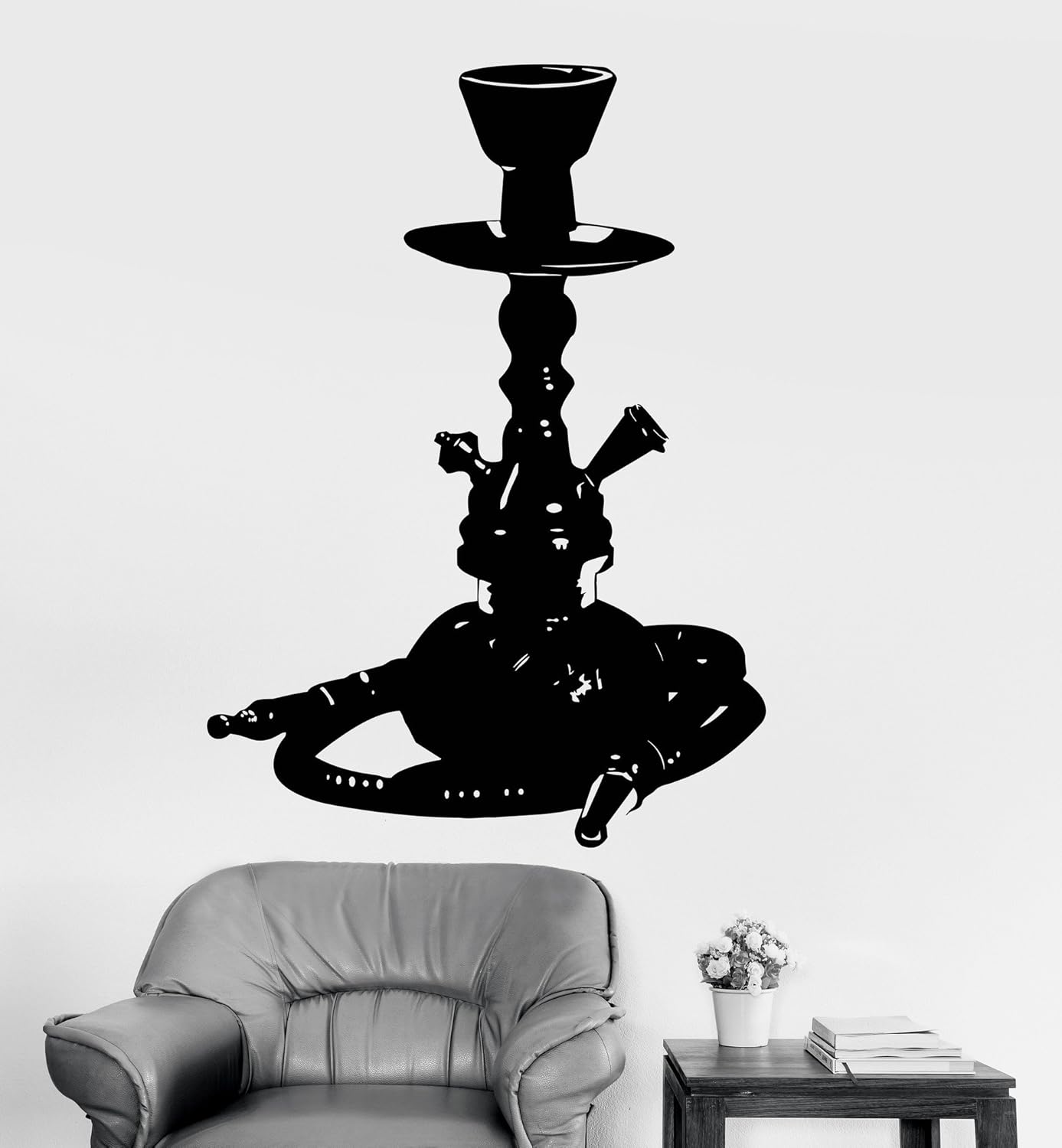 Amazon.com: Large Vinyl Wall Decal Hookah Smoke Shisha Relax Tobacco ...
