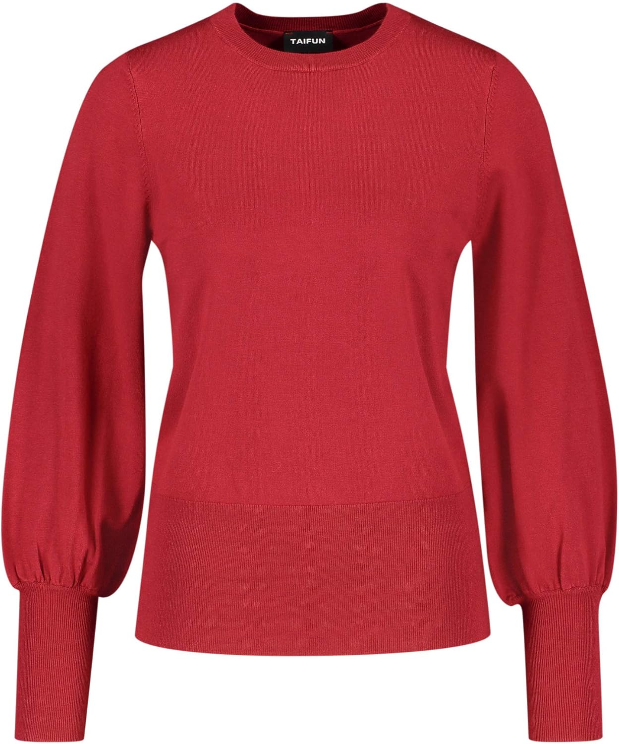 Taifun Damen Pullover mit Ballonärmeln figurumspielend, leger: Amazon ...