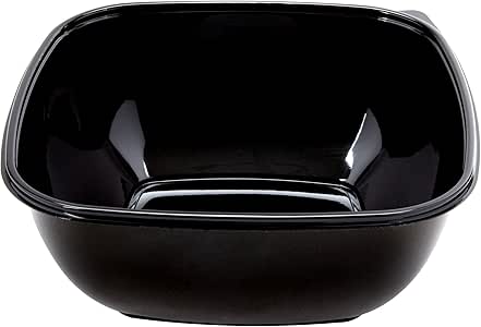 Amazon.com: Square Bowl2 Extra Large 160 oz Black Plastic Bowl - 10" Sq ...