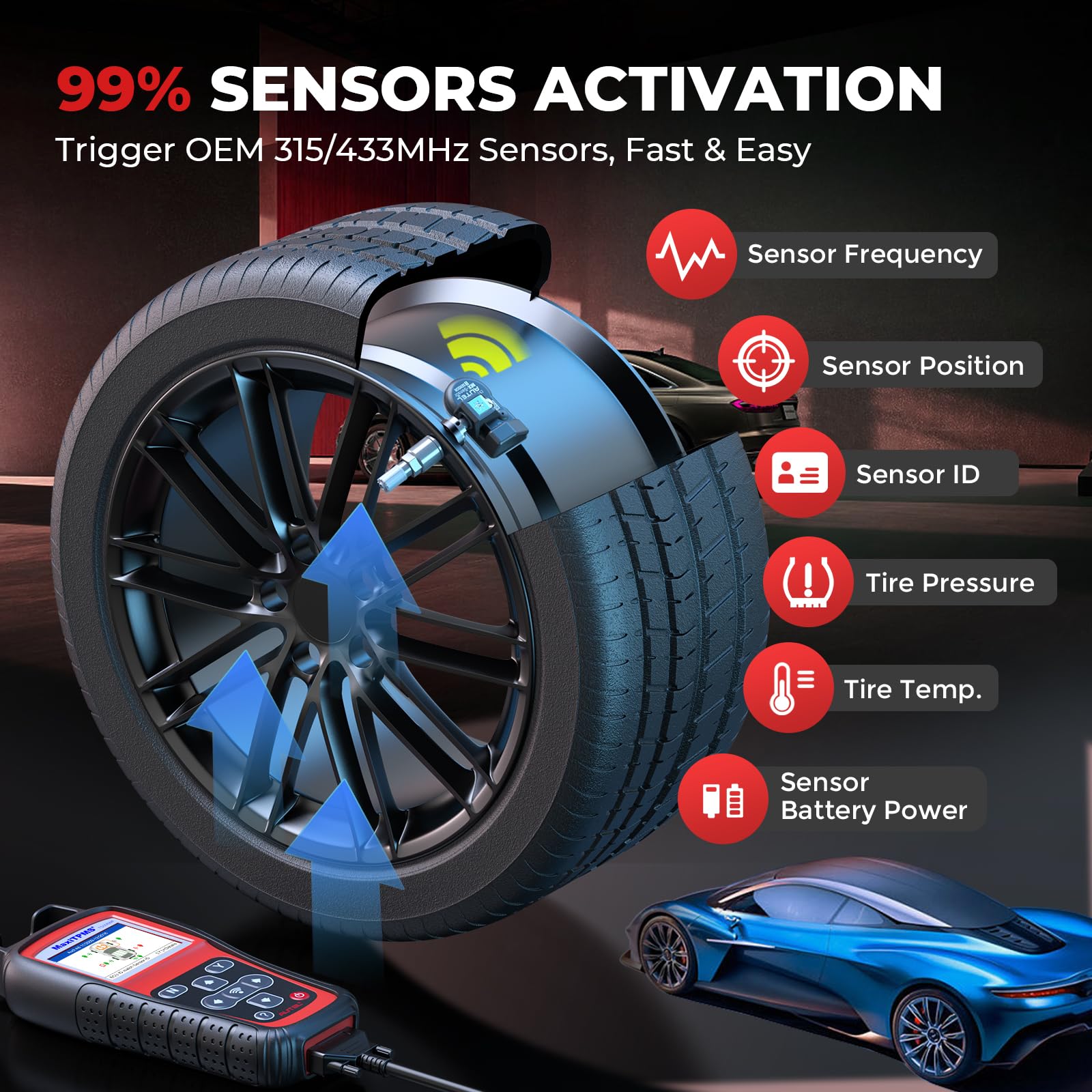 Autel MaxiTPMS TS508WF TPMS Programming Tool, 2024 Upgraded of TS508 ...