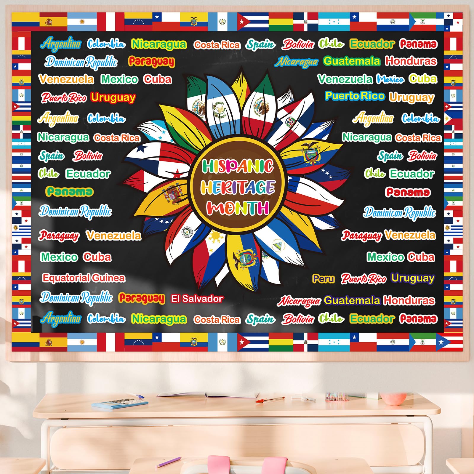 Weekgrat Hispanic Heritage Month Bulletin Board Decorations Latin ...