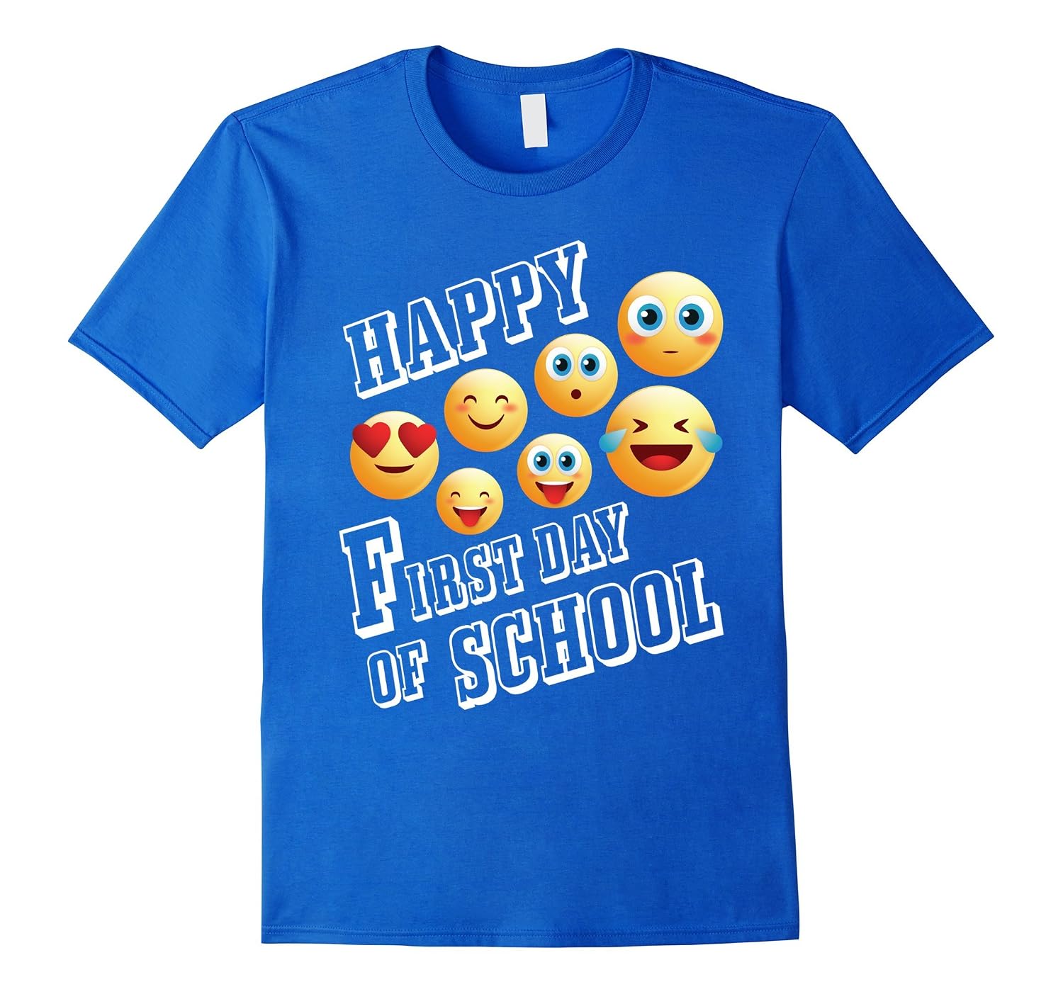 Happy First Day Of School Back To School With Emoji Shirt-TH – TEEHELEN