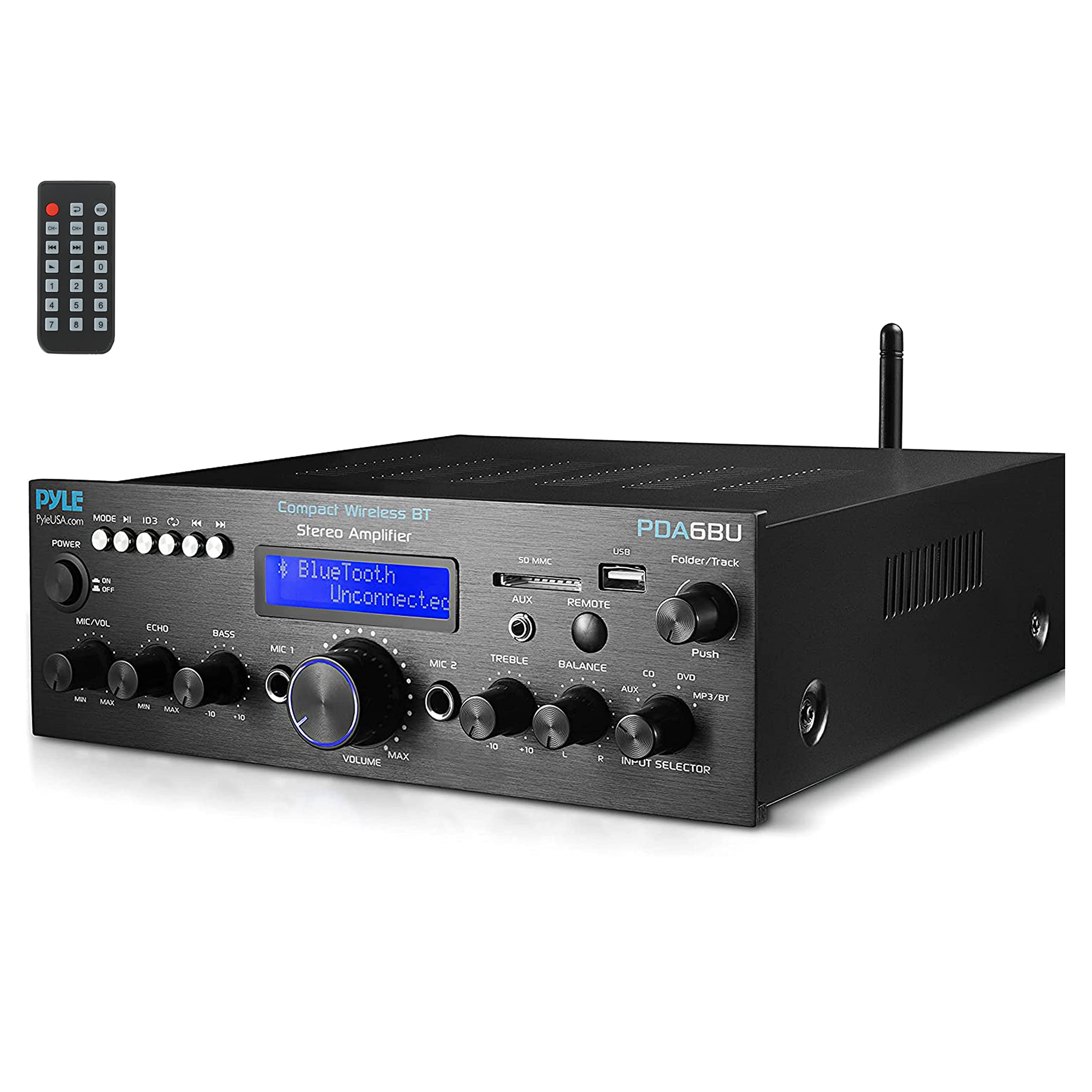 PYLE Wireless Bluetooth Power Amplifier System - 200W Peak Power Dual ...