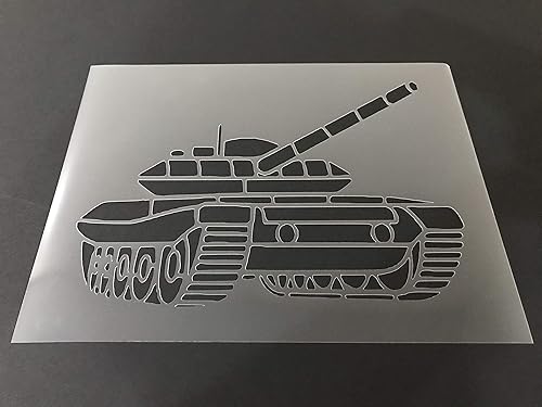 Amazon.com: Tank #4 Stencil Reusable 10 mil Thick 8in x 10.5in sheet ...