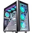 Amazon.com: MUSETEX ATX PC Case 4 PWM ARGB Fans Pre-Installed, Mid ...