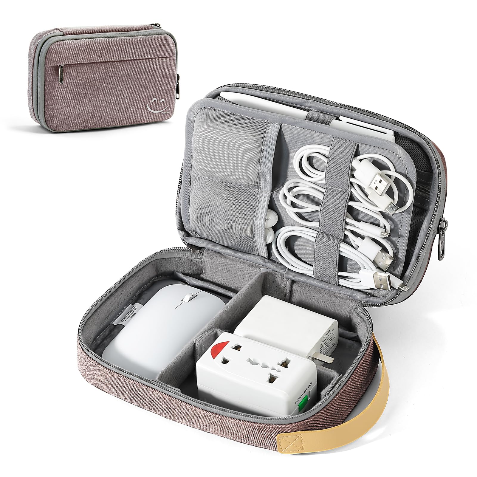 Travelkin Travel Electronic Cord Organizer Travel Case, Travel Cable ...