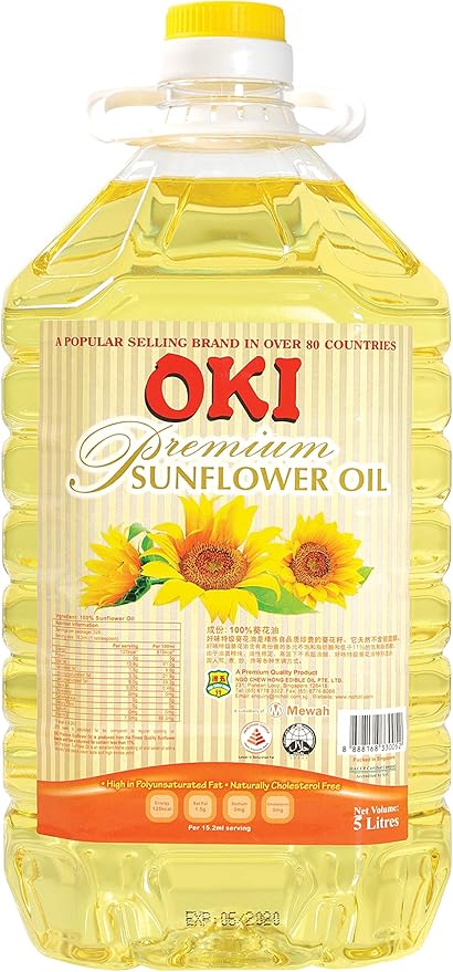 OKI Sunflower Oil, 5L: Amazon.sg: Grocery & Gourmet Food