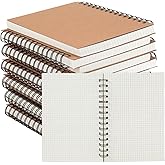 Amazon.com : Geyoga 12 Pack A5 Graph Paper Spiral Notebooks Bulk 8.3"x5.7" Quad Grid Paper ...