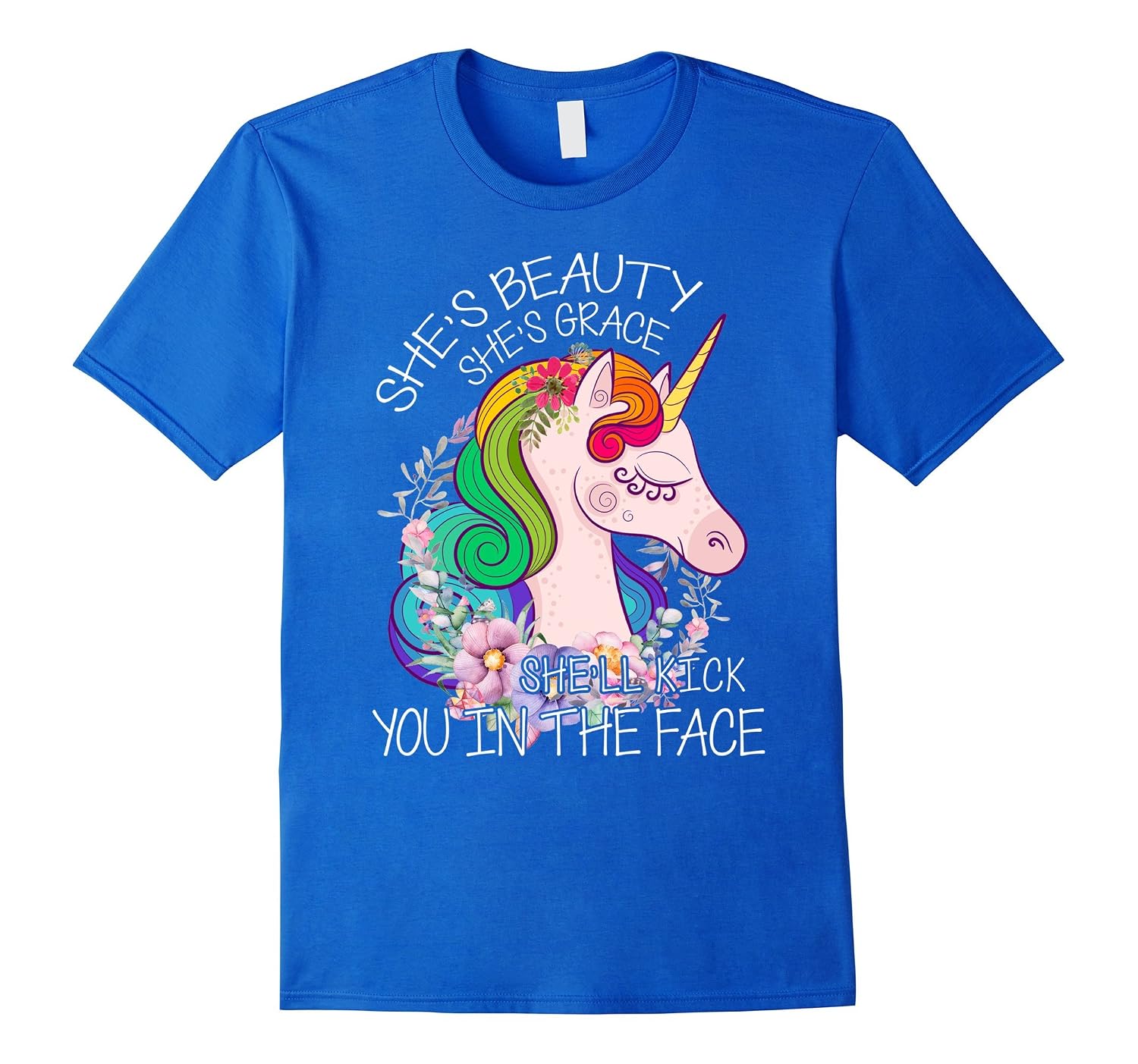 she’s beautiful she’s grace – Unicorn Tshirt-T-Shirt – Managatee
